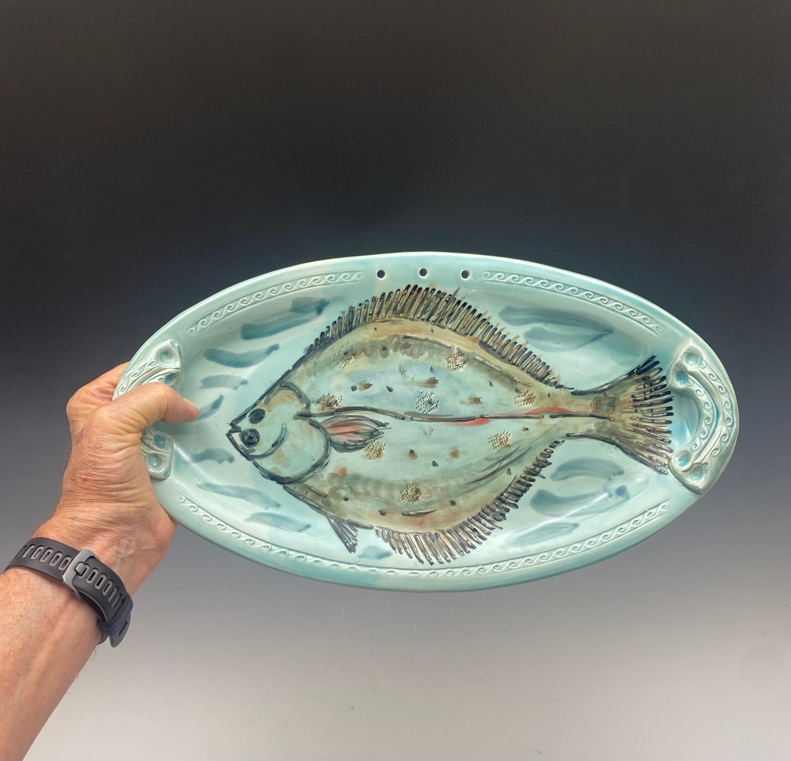 Oval Fish Platter With Handles - Etsy