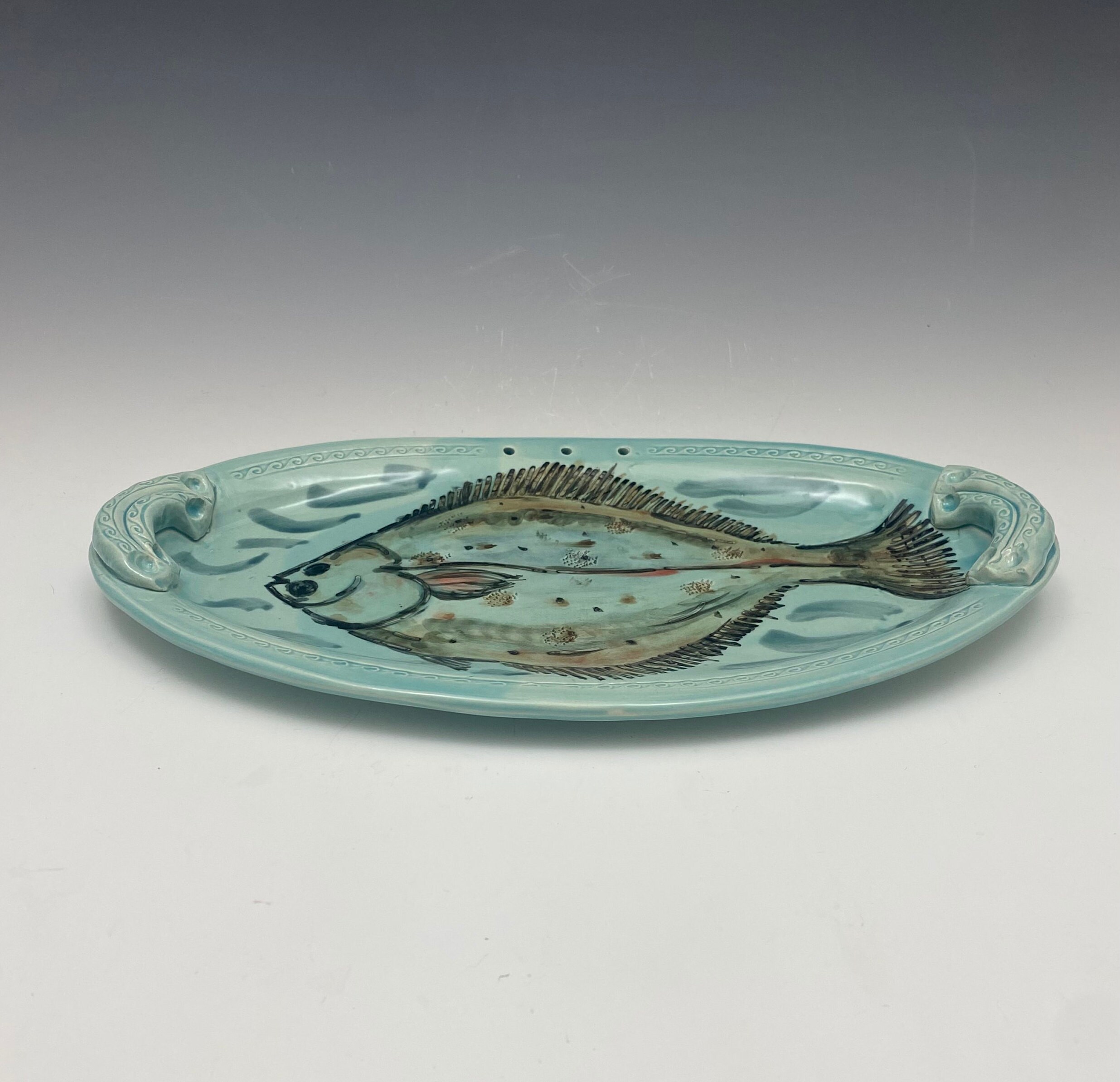 Oval Fish Platter With Handles - Etsy