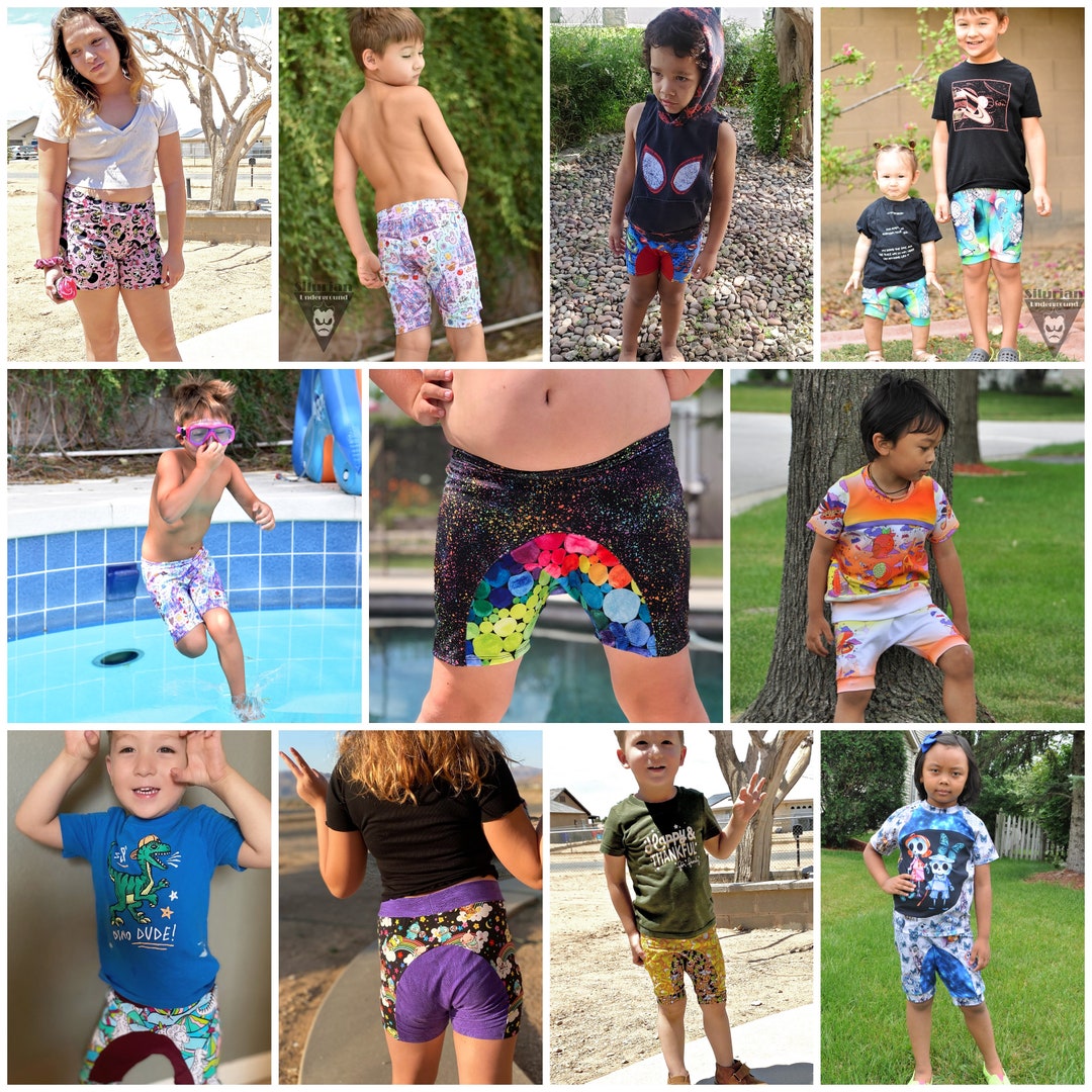 Lil' Rocker Shorties - PDF Digital Pattern for Sewing - Knit Fabrics ...