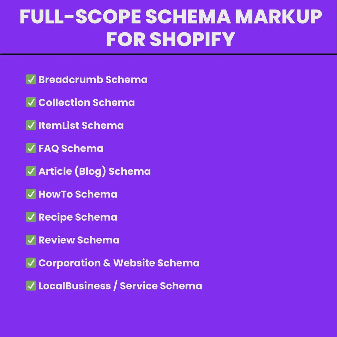 All-in-one Shopify Schema Markup Codebook - Etsy