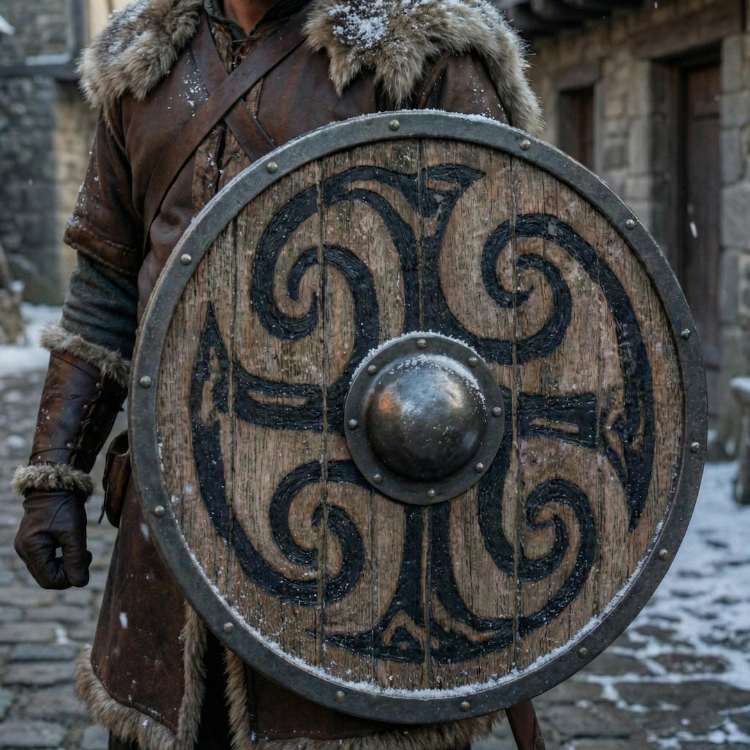 Handcrafted Nordic Viking Shield | Celtic Knot, Cosplay Prop - Etsy