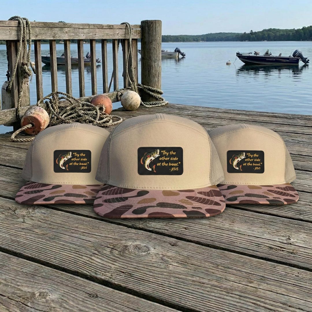 Try the Other Side of the Boat Patch Hunting Hats,christian Evangelism ...