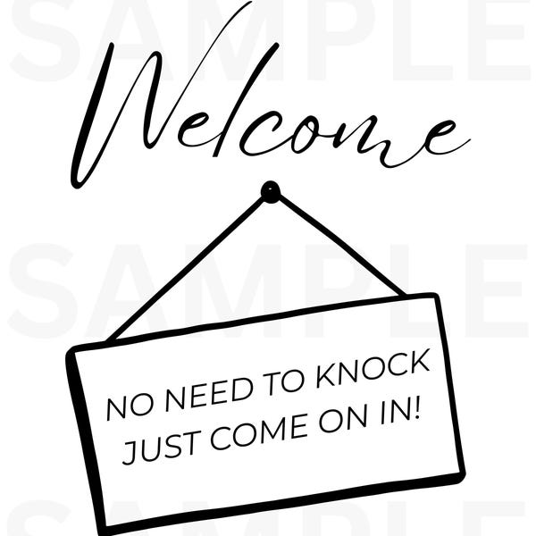 Please Come in Sign - Etsy