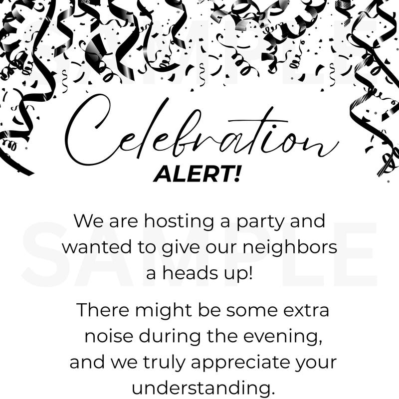 Notice to Neighbors Party - Etsy