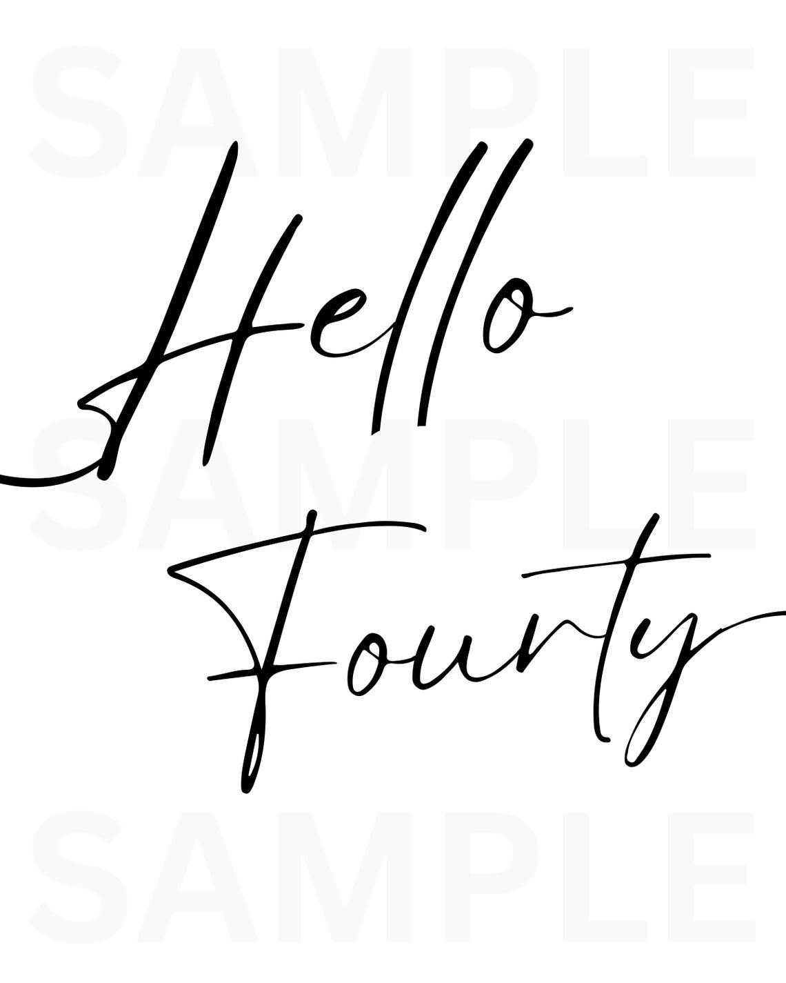 Hello Forty, 40, Fourty Sign, Happy 40th, Printable Sign, Digital ...
