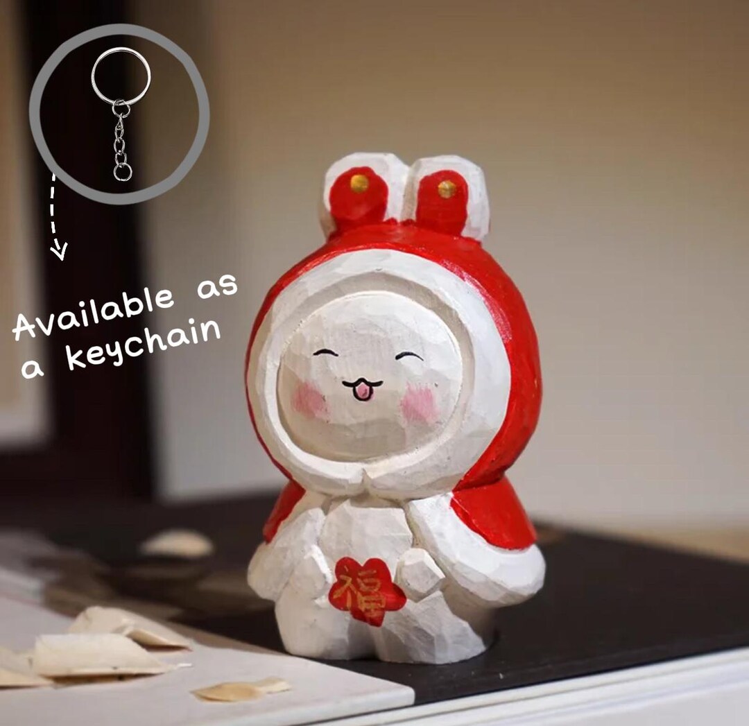Hand-carved Wooden Fuwa Ornament Tree Decor Christmas Ornament Home ...