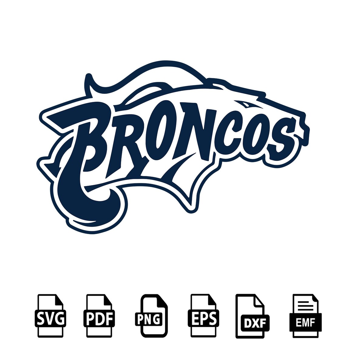 Broncos Football SVG, Game Day Shirt Design (digital Download) - Etsy