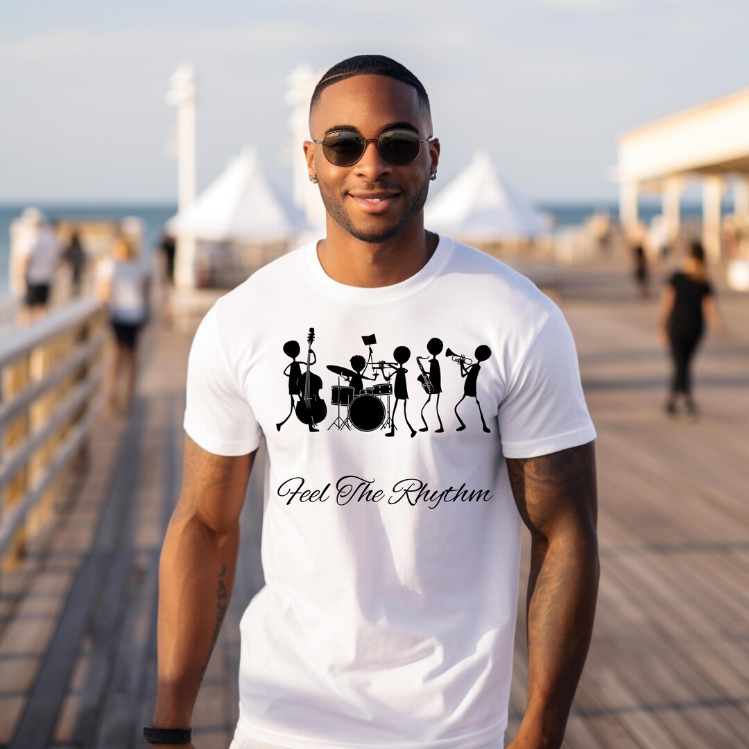 Buy Stick Figure Band T-shirt | Drums Guitar Singing Music Tee Online ...