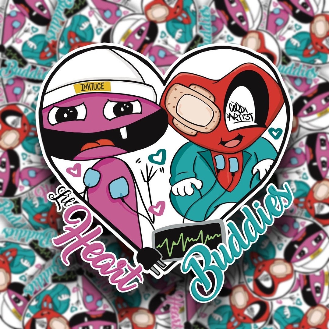 Heart Buddies Sticker Collab With Cardiartist - Etsy