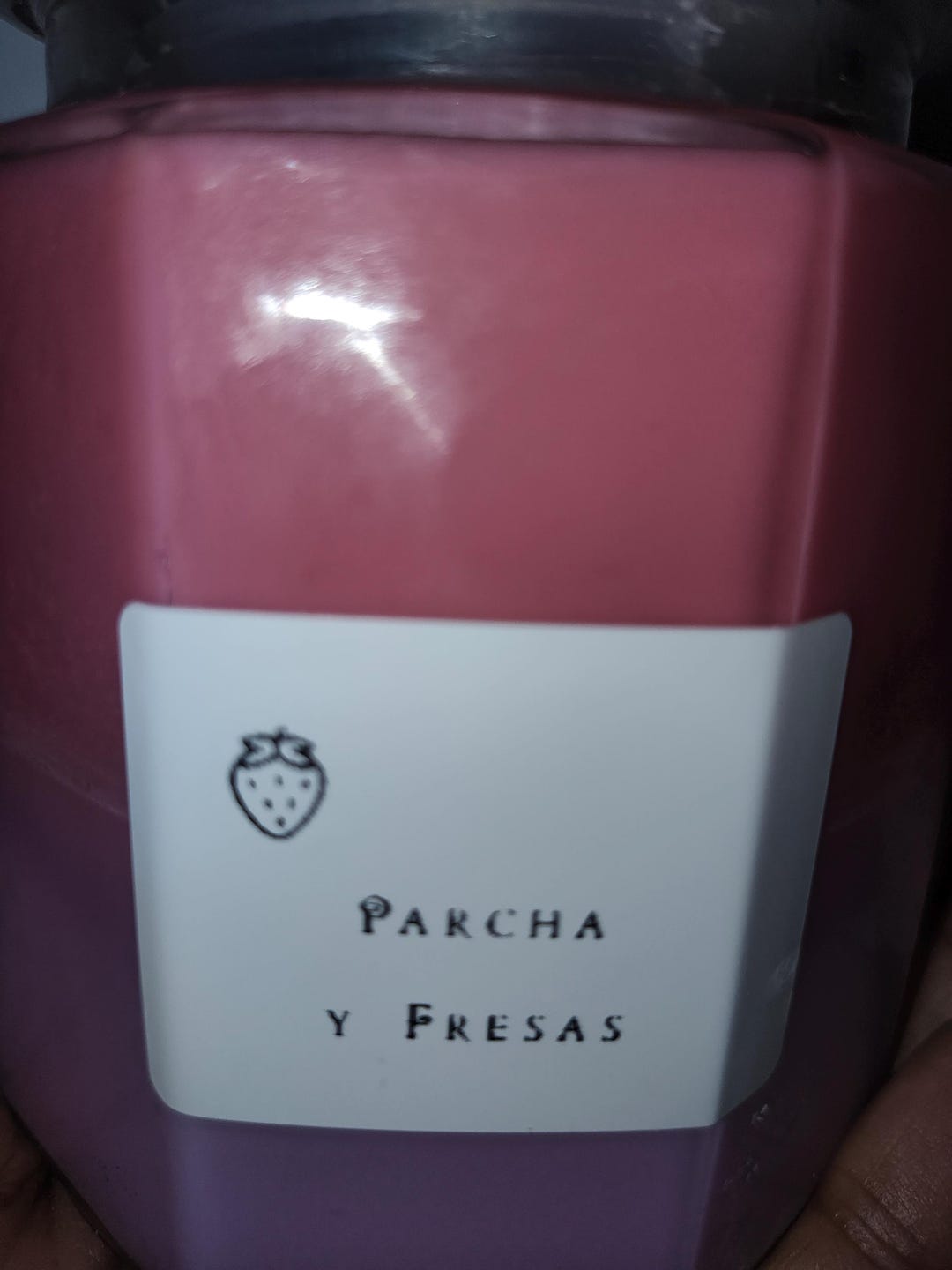 Vela En Envase Grande, Aroma Parcha Y Fresa - Etsy