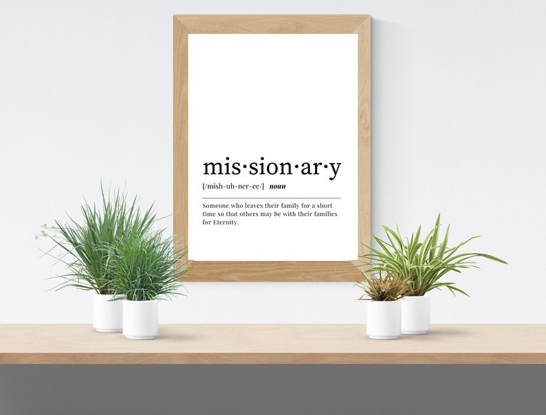 Missionary Definition, LDS Missionary, Printable Art, Church of Jesus ...