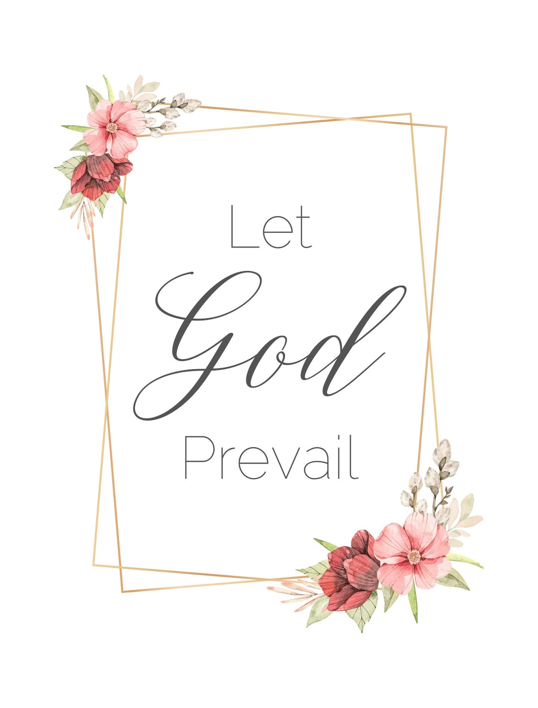 Let God Prevail Printable - Etsy
