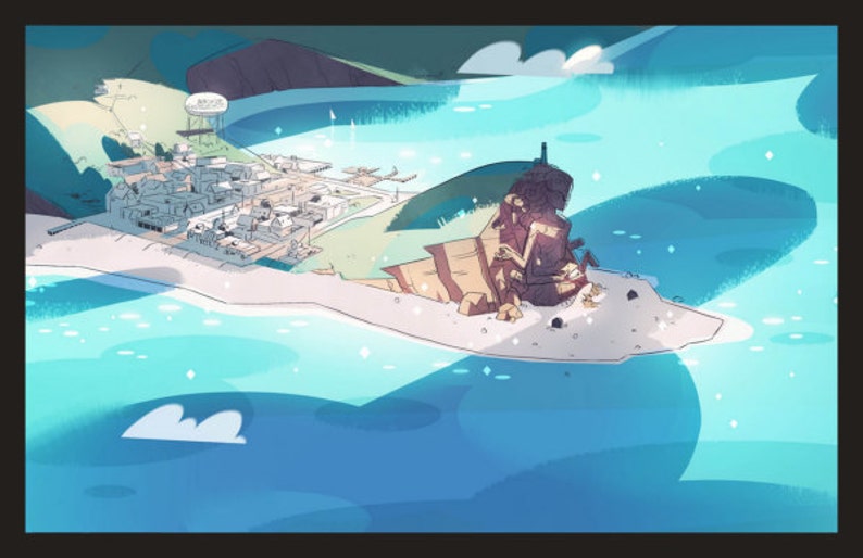 Steven Universe Beach City Reproduction Poster Print - Etsy