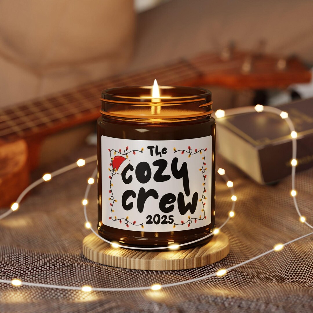 The Cozy Crew 2025 Candle Amber Jar | Scented Soy Candle - Etsy