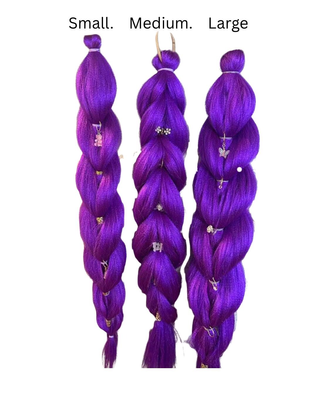 Reusable Rumi Braids: K-pop Demon Hunter Huntrix Handmade Purple ...