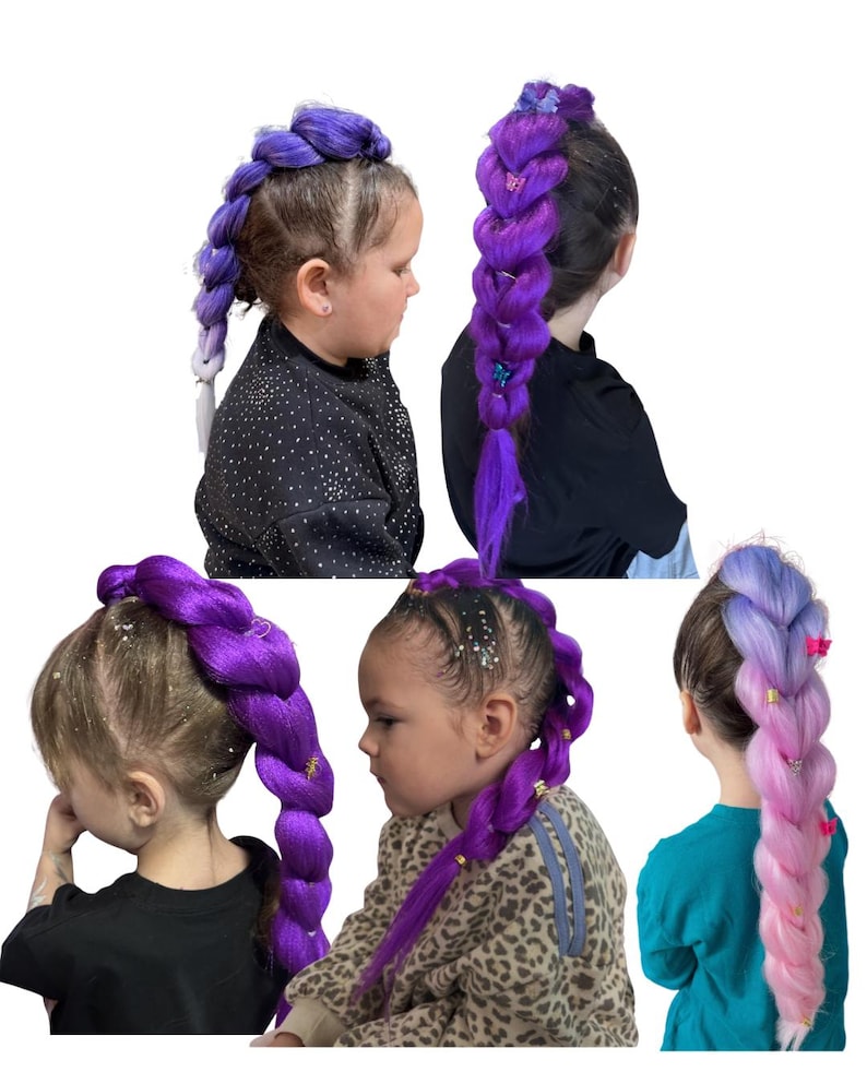 Reusable Rumi Braids: K-pop Demon Hunter Huntrix Handmade Purple ...