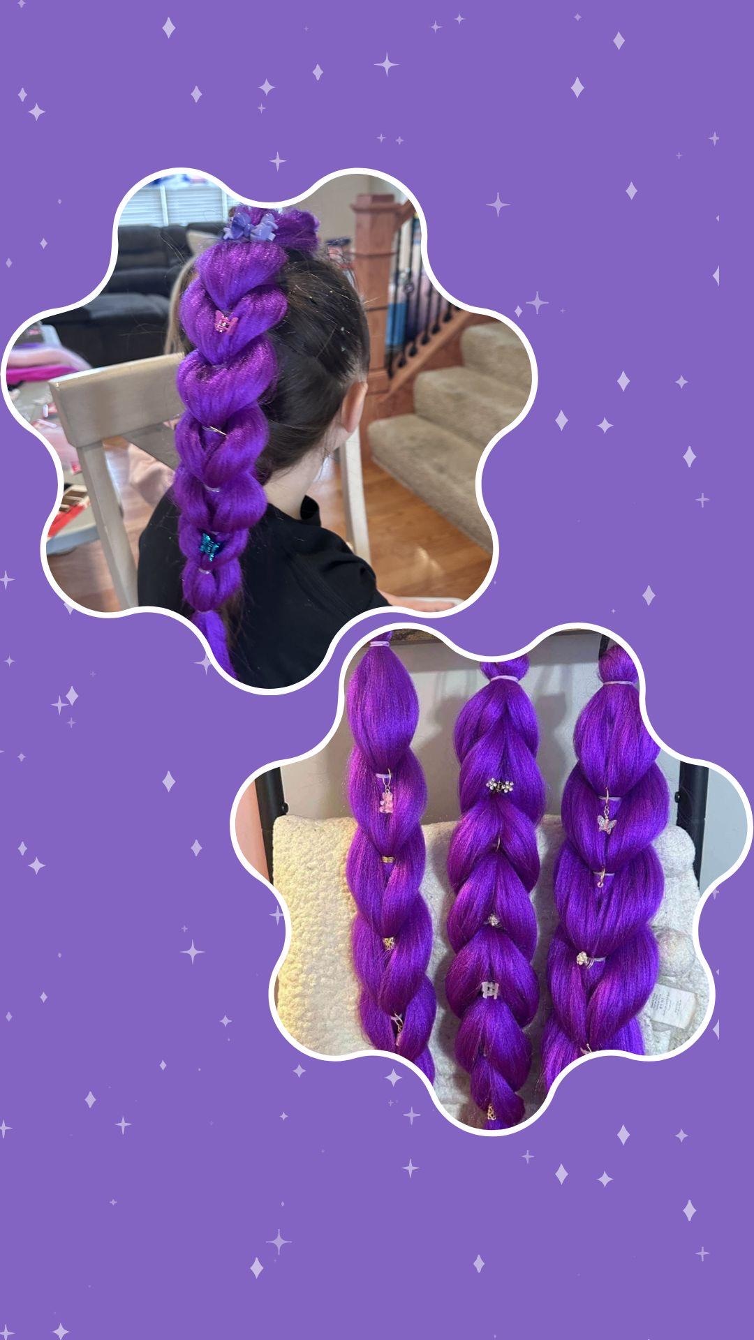 Reusable Rumi Braids: K-pop Demon Hunter Huntrix Handmade Purple ...