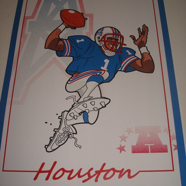 Houston Oilers Poster Art - Etsy