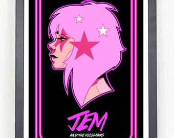 Jem and the Holograms Signed Etch A Sketch Art Print pick - Etsy