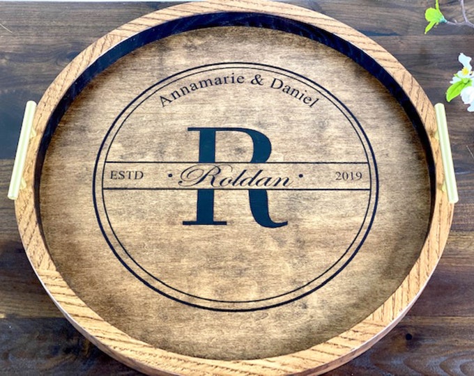 Bone Inlay Blue Tray - Farmhouse Coffee Table Tray - Vintage Perfume ...