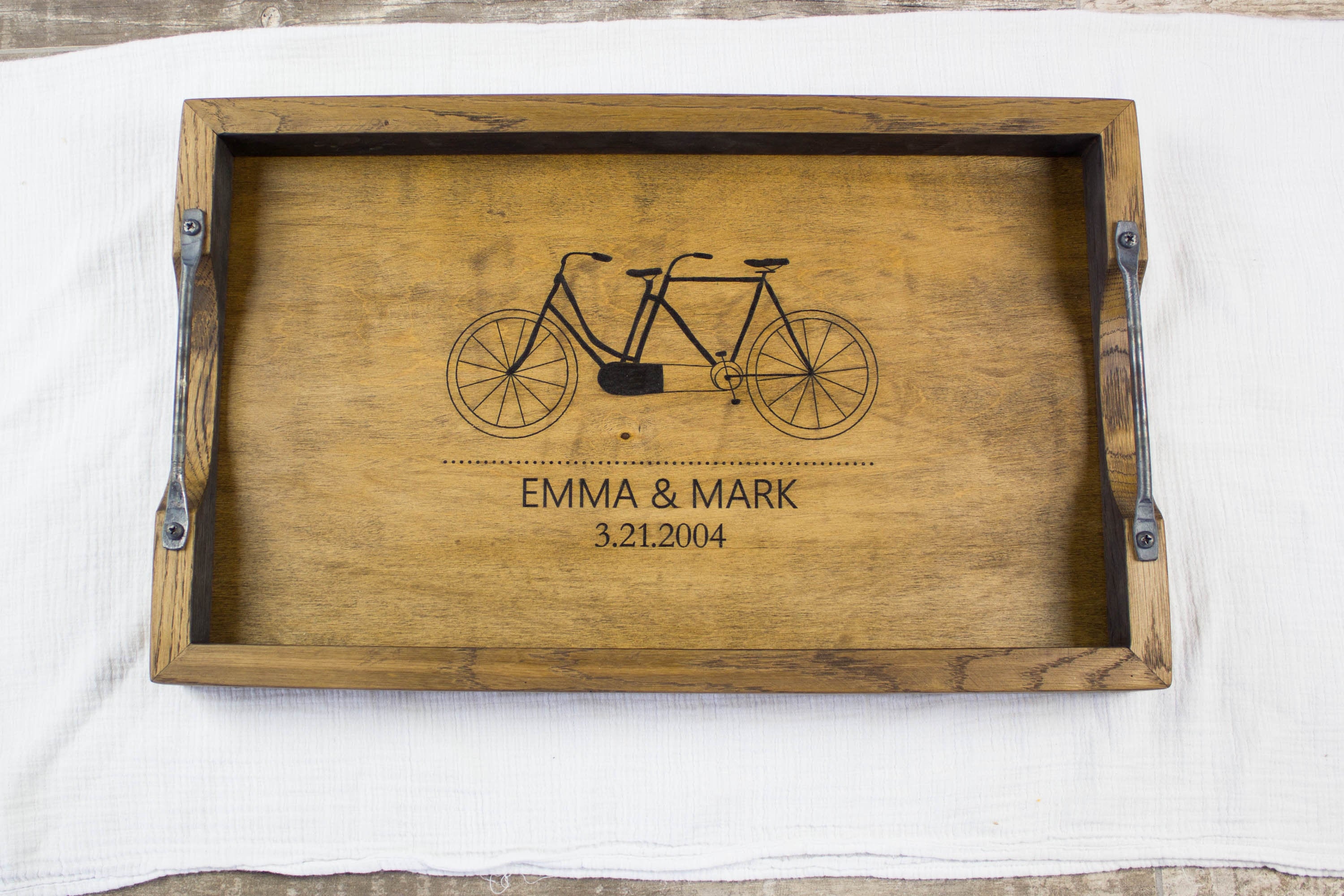 Personalized Wedding Gift Serving Tray for Couple Anniversary | Etsy