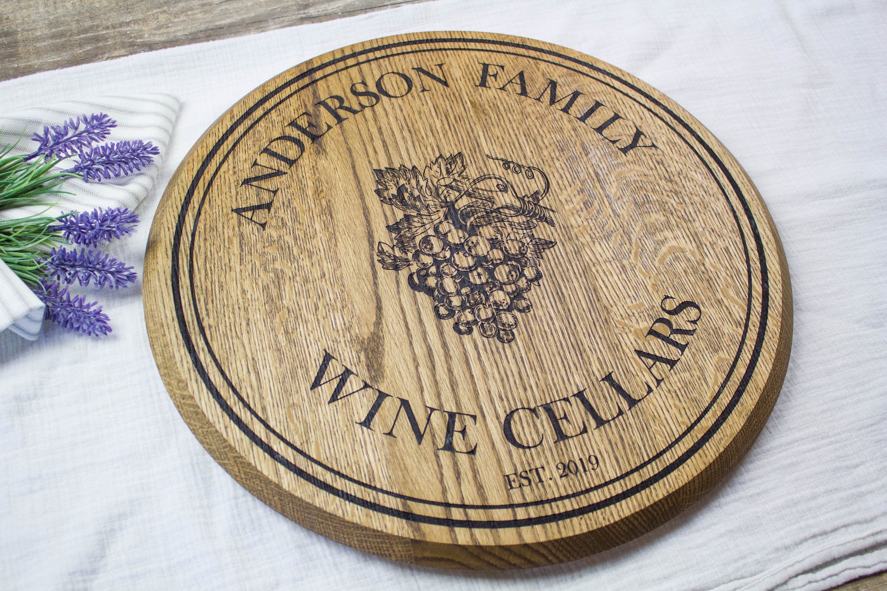 Personalized Wine Barrel Sign / Established Sign / Wood Lazy - Etsy Canada