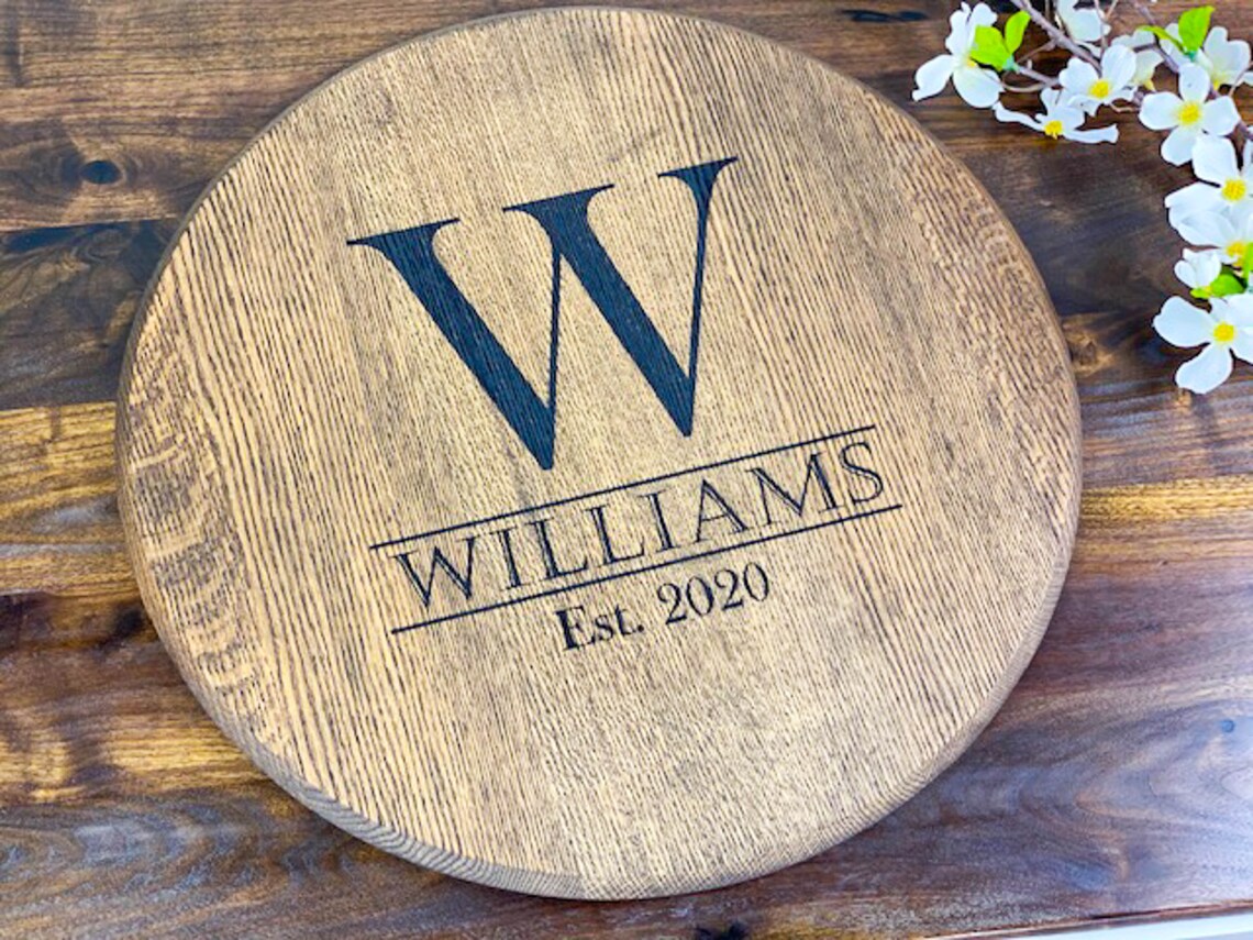 Bourbon Barrel Head Personalized Gift Engraved Barrel - Etsy