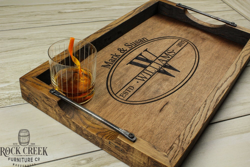 Wedding Gift Personalized Serving Tray With Handles Charcuterie Board ...