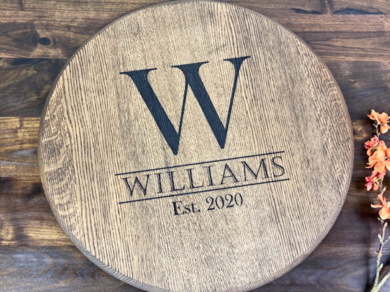 Bourbon Barrel Head Personalized Gift Engraved Barrel - Etsy