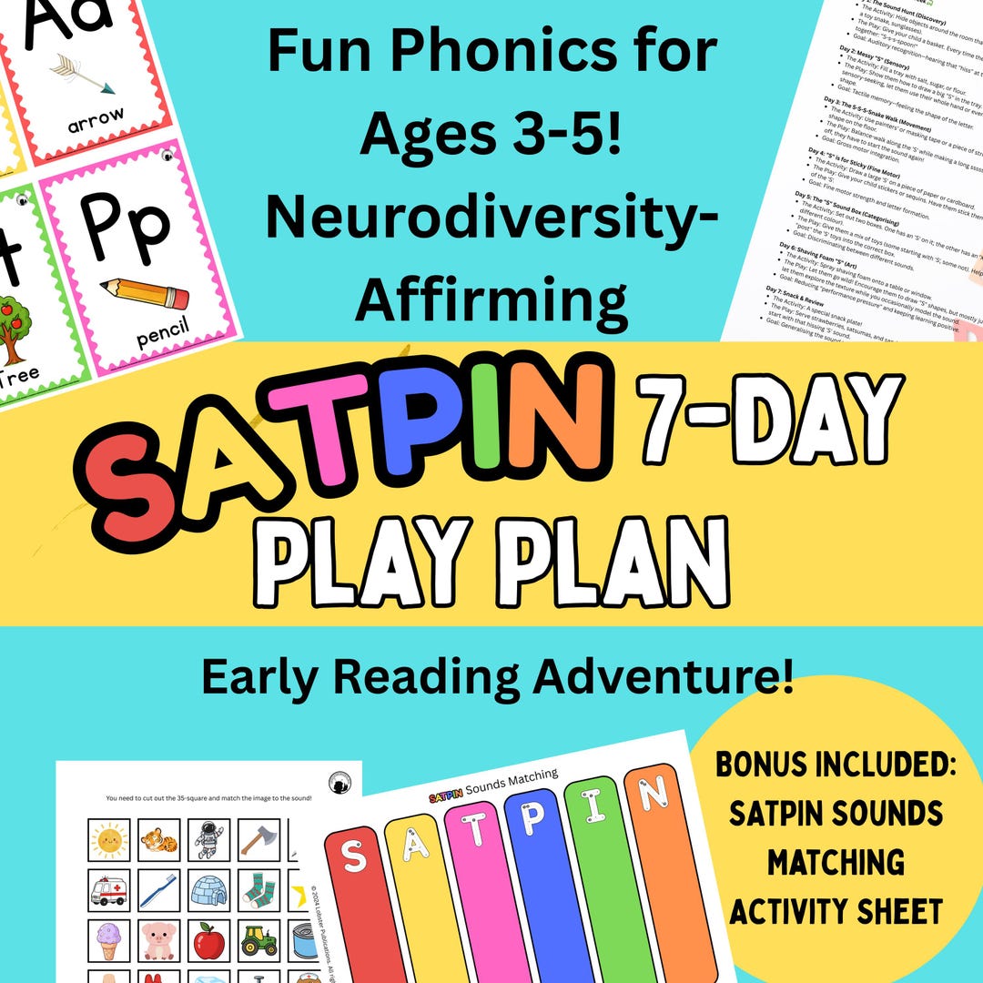 SATPIN Phonics Activity Guide | Learn to Read Printables | Preschool ...