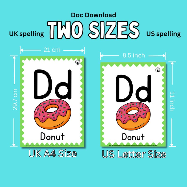 ABC Alphabet Picture Flashcards 5 Set Bundle, Visual Phonics Posters ...