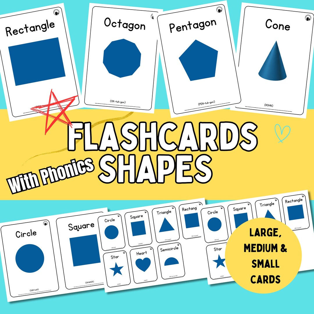Shape Flashcards Printable, Montessori, Sorting Activity, Toddler ...