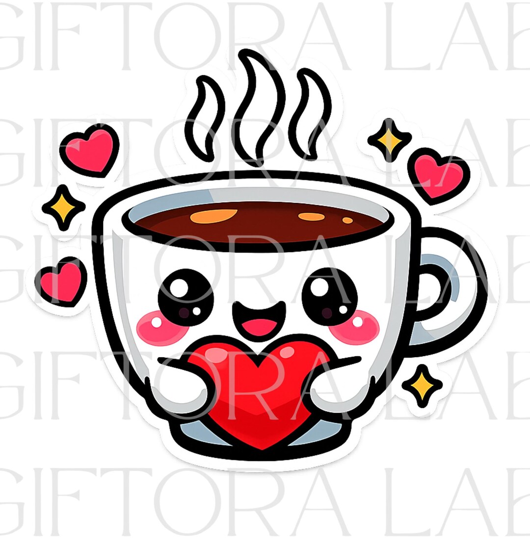 Kawaii Valentine PNG Sublimation for Cricut, Cute Love Clipart, Sticker ...