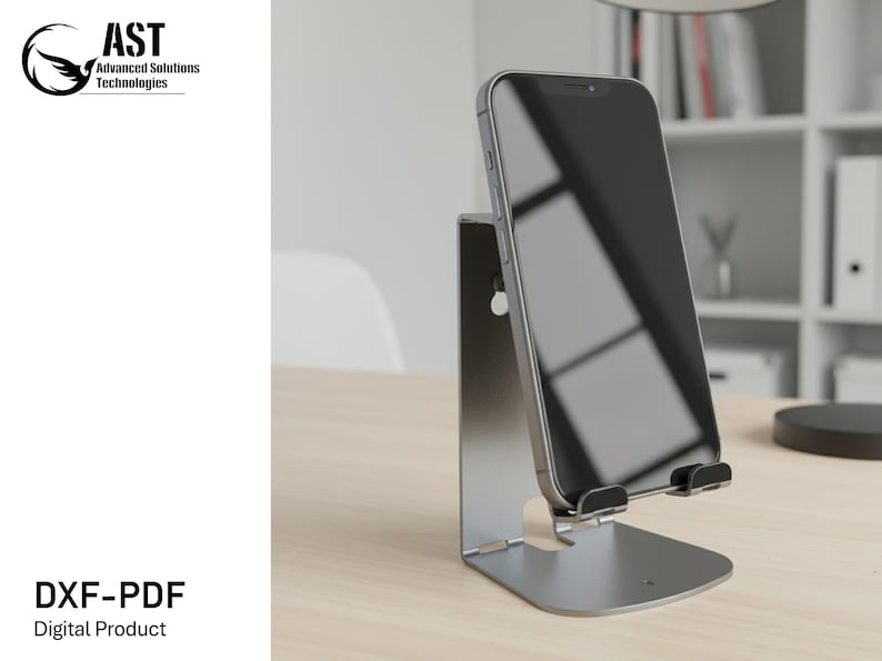 2mm Sheet Metal Phone Stand CAD File, Wall Mountable,charge Cable ...