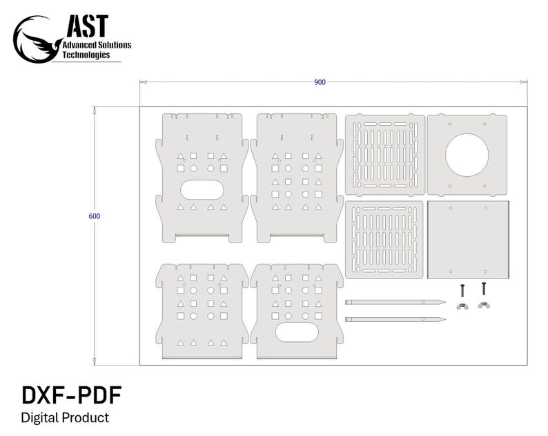 Portable Camping Wood Stove DXF File,firebox Plan Bbq,collapsible Fire ...