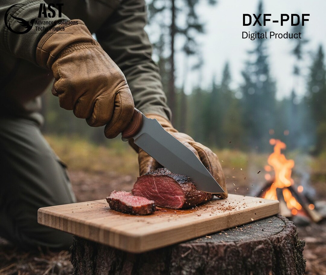 Survival Knife Design Dxf-step Files - Etsy