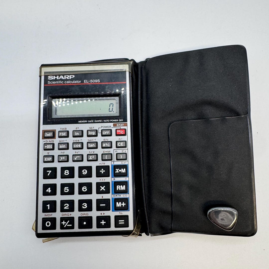 Vintage Sharp EL-509S Scientific Calculator With Case – Made in Japan ...