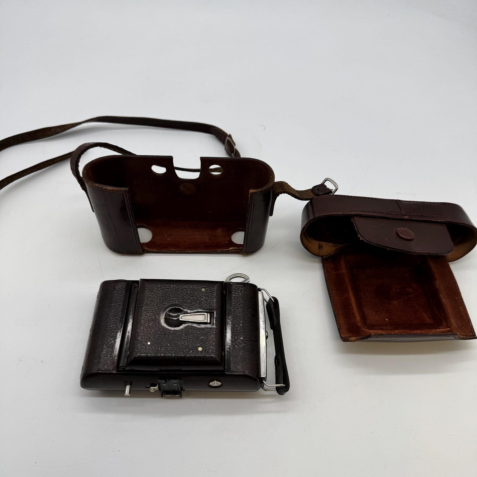 1940s German Folding Bellows Camera - Prontor II & Victar Lens, Leather ...
