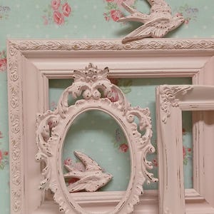 Shabby Chic PINK Open Framescottage Chic Ornate Wall Framesnursery ...