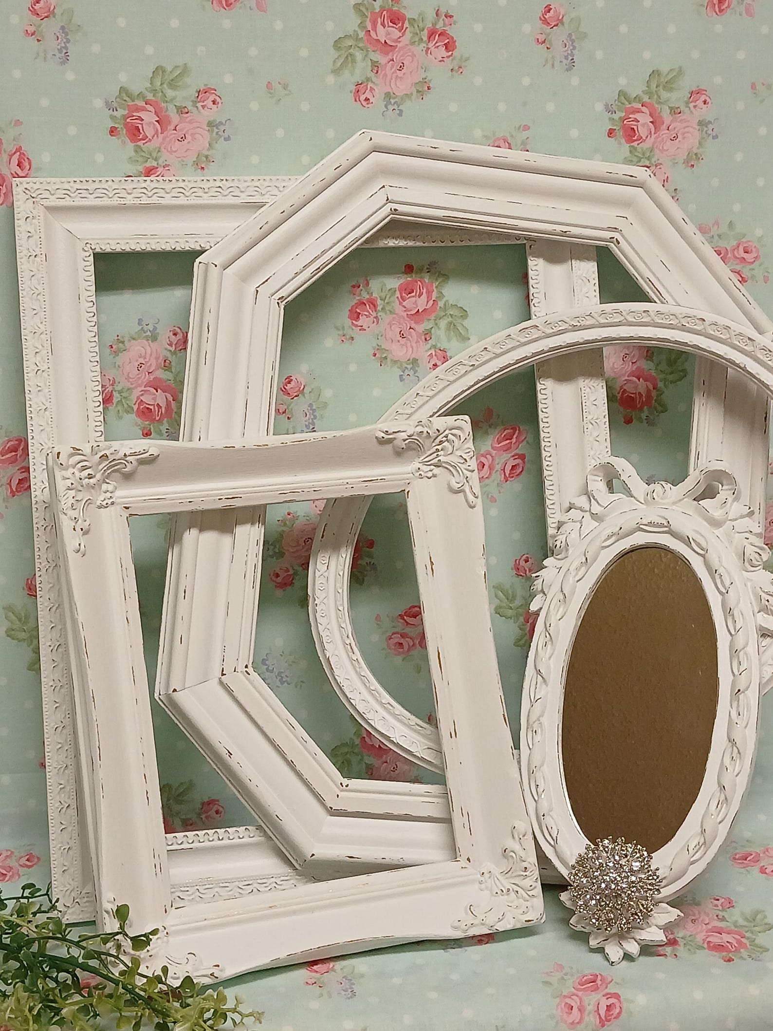 Shabby Chic Picture Frames and Mirrorvintage Open Picture Framescottage ...