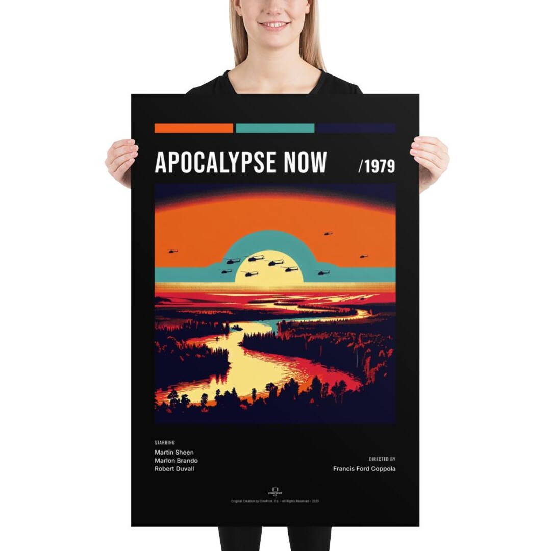 Apocalypse Now - 1979 Vintage Pop Art Deco Movie Poster - Martin Sheen ...