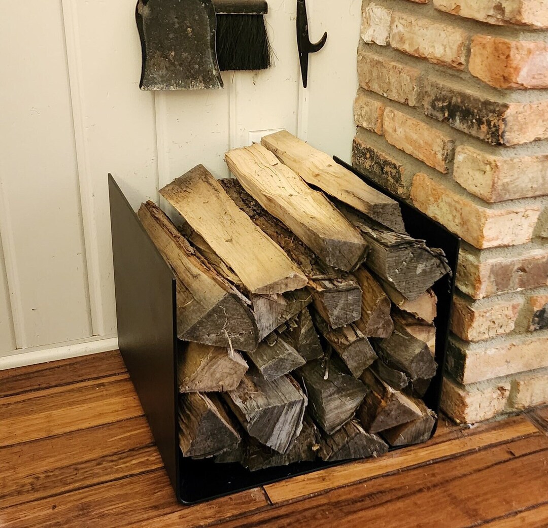 Custom Metal Firewood Holder, Metal Log Holder, Steel Firewood Rack ...