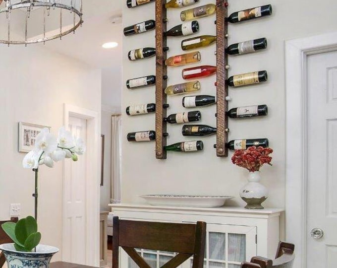 Vertical Wine Rack 12 Bottle Ladders Set of 2 | Etsy