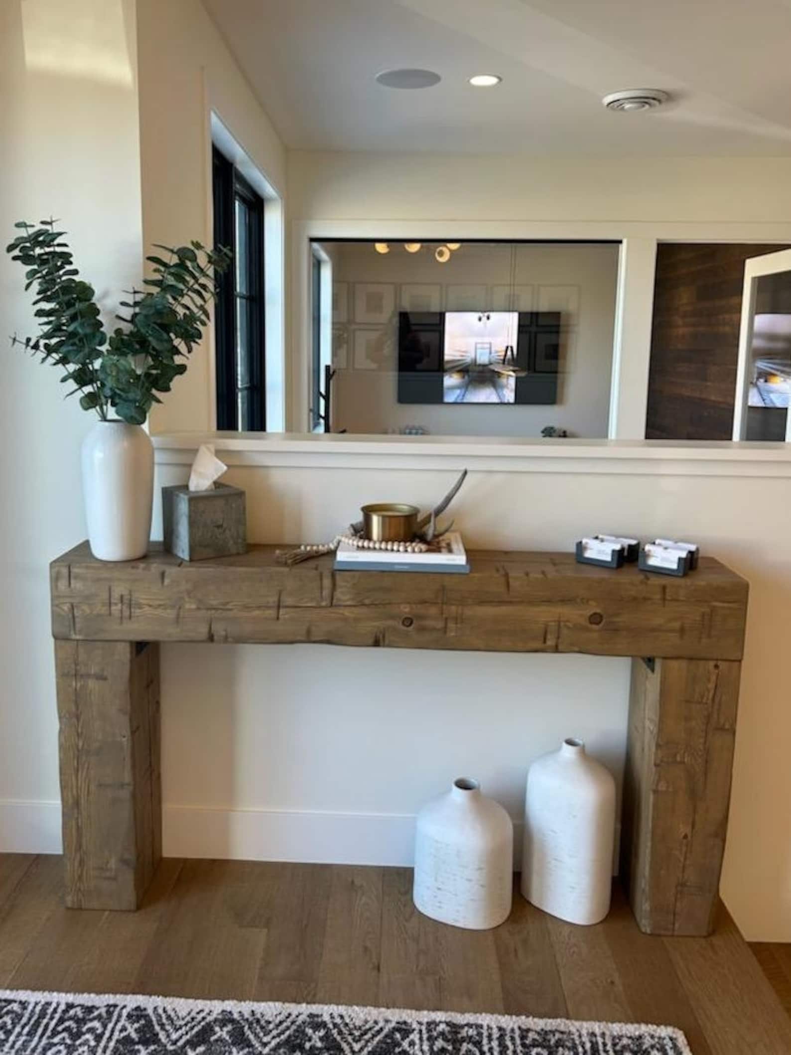Modern Rustic Sofa Table, 12" Deep Customizable - Etsy