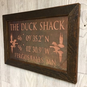 Gifts for Hunters, Duck Hunting, Hunting Shack Sign, Duck Hunting Sign ...