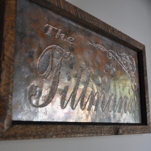 Personalized Name Sign Copper Engraving, Cool Gift for Couples, Unique ...