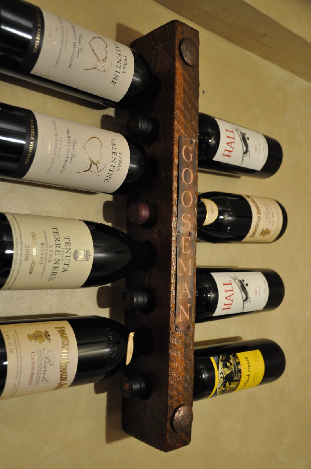 Personalized Gift Idea Wine Rack Embellishment (copper Only - Wine Rack ...