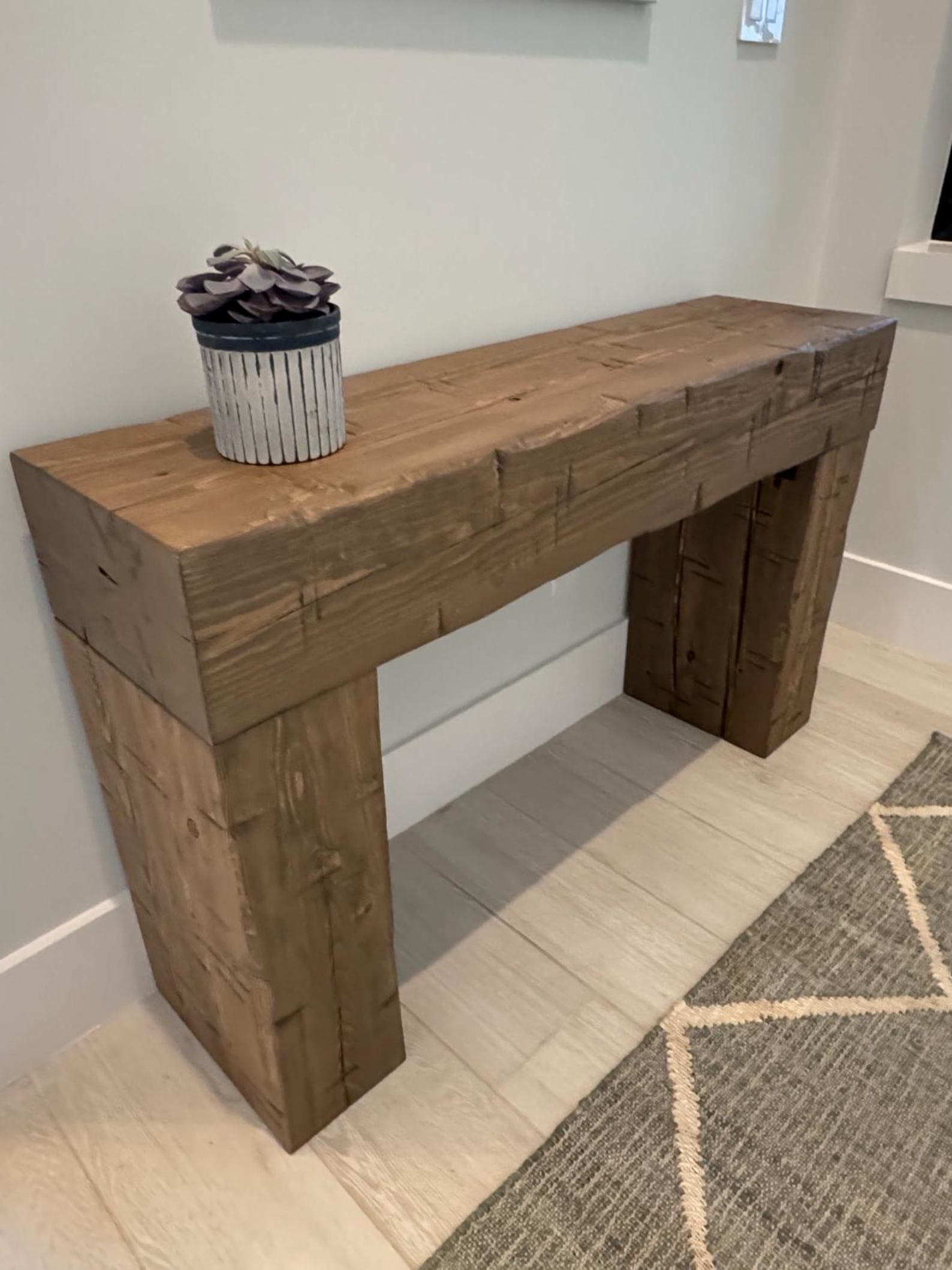 Modern Rustic Sofa Table, 12" Deep Customizable - Etsy