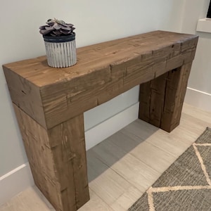 Rustic Refined Wall Table, Console Table, Farmhouse Console Table, Big ...