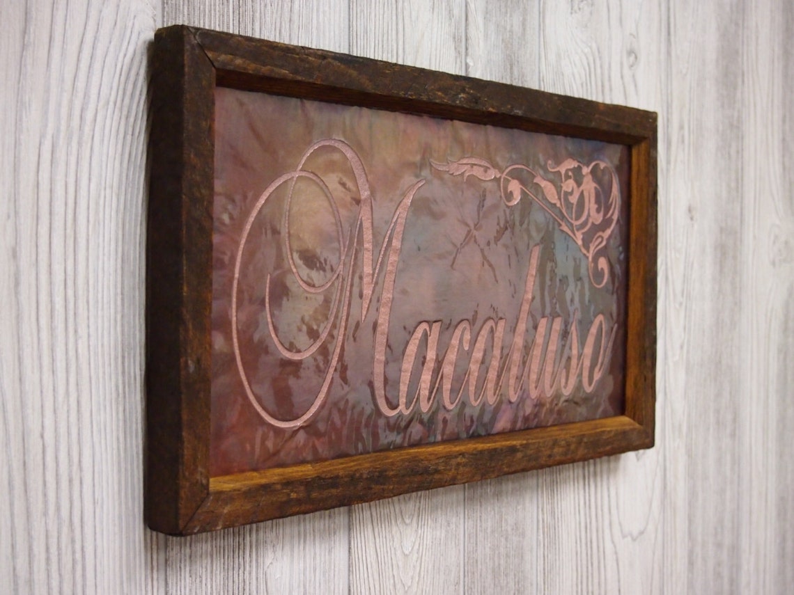 Personalized Name Sign Copper Engraving Cool Gift for - Etsy